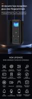 China Glomarket Tuya Smart 3d Face Recognition Wifi Glass Door Lock Fingerprint Card Password Electronic Glass Door Lock For Office for sale