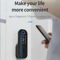 China Glomarket Smart Home Waterproof Smart Electric Rim Lock with Tuya APP Control WIFI Outdoor Gate Door Fingerprint Smart Lock for sale