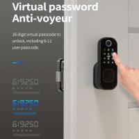 China Glomarket Smart Home Waterproof Smart Electric Rim Lock with Tuya APP Control WIFI Outdoor Gate Door Fingerprint Smart Lock for sale