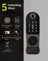 China Glomarket Tuya Waterproof Digital TTLock Remote Unlock Double-sided Fingerprint Smart Lock for sale