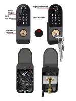 China Glomarket Tuya Waterproof Digital TTLock Remote Unlock Double-sided Fingerprint Smart Lock for sale