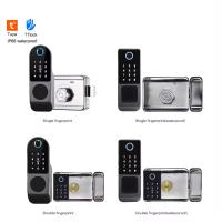 China Glomarket Tuya Waterproof Digital TTLock Remote Unlock Double-sided Fingerprint Smart Lock for sale