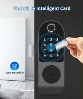 China Glomarket Tuya Waterproof Digital TTLock Remote Unlock Double-sided Fingerprint Smart Lock for sale
