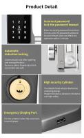 China Glomarket Tuya Waterproof Digital TTLock Remote Unlock Double-sided Fingerprint Smart Lock for sale