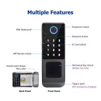 China Glomarket Tuya Waterproof Digital TTLock Remote Unlock Double-sided Fingerprint Smart Lock for sale