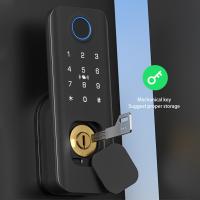 China Glomarket Outdoor Security Intelligent Digital Key Fingerprint Password Smart Rim Door Lock For Gate Front Door for sale