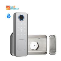 China Glomarket Outdoor Security Intelligent Digital Key Fingerprint Password Smart Rim Door Lock For Gate Front Door for sale