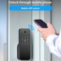 China Glomarket Outdoor Electronic Smart Fingerprint Password Digital Lock Tuya Ttlock Smart Door Lock for sale