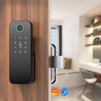 China Glomarket Outdoor Electronic Smart Fingerprint Password Digital Lock Tuya Ttlock Smart Door Lock for sale