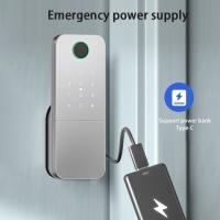 China Glomarket Outdoor Electronic Smart Fingerprint Password Digital Lock Tuya Ttlock Smart Door Lock for sale