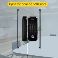 China Glomarket Smart Tuya Wifi Glass Door Lock Fingerprint Digital Keyboard Password Lock Intelligent Linkage Remote Unlocking for sale