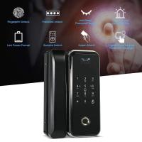 China Glomarket Smart Tuya Wifi Glass Door Lock Fingerprint Digital Keyboard Password Lock Intelligent Linkage Remote Unlocking for sale