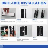 China Glomarket Smart Tuya Wifi Glass Door Lock Fingerprint Digital Keyboard Password Lock Intelligent Linkage Remote Unlocking for sale