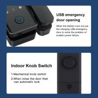 China Glomarket Tuya Smart Glass Door Lock Biometric Fingerprint BLE Smart Eletronic Lock For Office Glass door for sale