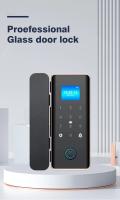 China Glomarket Smart Glass Door Lock Wifi Remote Control Tuya app Office Lock Card Digital Biometric Fingerprint Door Lock for sale