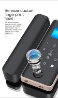 China Glomarket Smart Glass Door Lock Wifi Remote Control Tuya app Office Lock Card Digital Biometric Fingerprint Door Lock for sale