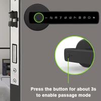 China Glomarket Tuya Ble Smart Lock Security Electronic Keyless Smart Door Handle Lock Indoor Room Lock for sale