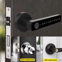 China Glomarket Tuya Ble Smart Lock Security Electronic Keyless Smart Door Handle Lock Indoor Room Lock for sale