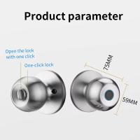 China Glomarket Wholesale Intelligent Round Ball Knob Lock Keyless Smart Door Handle Lock Tuya App Control Smart Fingerprint Door Lock for sale