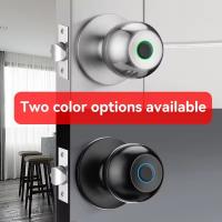 China Glomarket Wholesale Intelligent Round Ball Knob Lock Keyless Smart Door Handle Lock Tuya App Control Smart Fingerprint Door Lock for sale