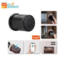 China Glomarket New Style Tuya App Control Smart Lock Door Fingerprint Password Home Hotel Apartment Electronic Smart Door Knob Lock for sale
