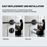 China Glomarket Home Smart Door Lock Ttlock Smart Fingerprint Card Key Unlock Adjustable Cylinder Euro Smart Lock Tuya App Door Lock for sale