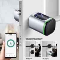 China Glomarket Home Smart Door Lock Ttlock Smart Fingerprint Card Key Unlock Adjustable Cylinder Euro Smart Lock Tuya App Door Lock for sale