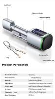 China Glomarket Home Smart Door Lock Ttlock Smart Fingerprint Card Key Unlock Adjustable Cylinder Euro Smart Lock Tuya App Door Lock for sale