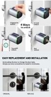 China Glomarket Home Smart Door Lock Ttlock Smart Fingerprint Card Key Unlock Adjustable Cylinder Euro Smart Lock Tuya App Door Lock for sale