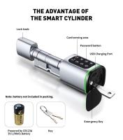 China Glomarket Tuya Ttlock Smart Digital Keyless Door Lock Cylinder Combination Password & Card Electronic Lock Cylinders Smart Lock for sale