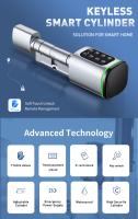 China Glomarket Tuya Ttlock Smart Digital Keyless Door Lock Cylinder Combination Password & Card Electronic Lock Cylinders Smart Lock for sale