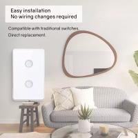 China Glomarket Tuya Zigbee/wifi EU Tempered Glass Concave Button Touch Light Switch 1/2/3/4 Gang Wifi Wall Switch Work With Google Alexa for sale
