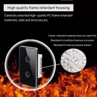 China Glomarket Tuya Zigbee/wifi EU Tempered Glass Concave Button Touch Light Switch 1/2/3/4 Gang Wifi Wall Switch Work With Google Alexa for sale