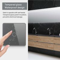 China Glomarket Smart EU/UK 1-4Gang Wall Switch WIFI/Zigbee Glass Panel Light Switch Tuya Smart Switch With Google Alexa for sale