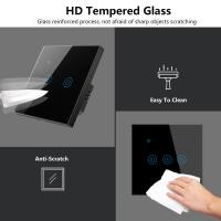 China Glomarket EU 1/2/3/4 Gang Tuya Smart Switch Light Alexa Voice Control Touch Glass Wall Wireless WiFi Electrical Switch for sale