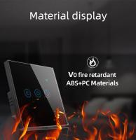 China Glomarket EU 1/2/3/4 Gang Tuya Smart Switch Light Alexa Voice Control Touch Glass Wall Wireless WiFi Electrical Switch for sale