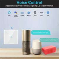 China Glomarket EU 1/2/3/4 Gang Tuya Smart Switch Light Alexa Voice Control Touch Glass Wall Wireless WiFi Electrical Switch for sale