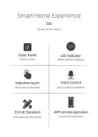 China Glomarket EU 1/2/3/4 Gang Tuya Smart Switch Light Alexa Voice Control Touch Glass Wall Wireless WiFi Electrical Switch for sale