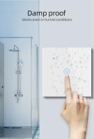 China Glomarket EU 1/2/3/4 Gang Tuya Smart Switch Light Alexa Voice Control Touch Glass Wall Wireless WiFi Electrical Switch for sale