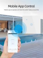 China Glomarket EU 1/2/3/4 Gang Tuya Smart Switch Light Alexa Voice Control Touch Glass Wall Wireless WiFi Electrical Switch for sale