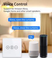 China Smart Curtain Switch WiFi/Zigbee Voice Control Google Assistant Smart EU Standard Touch Screen Switch APP Garage Door Switch for sale
