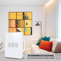 China Smart Curtain Switch WiFi/Zigbee Voice Control Google Assistant Smart EU Standard Touch Screen Switch APP Garage Door Switch for sale