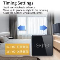 China Smart Curtain Switch WiFi/Zigbee Voice Control Google Assistant Smart EU Standard Touch Screen Switch APP Garage Door Switch for sale