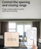 China Smart Curtain Switch WiFi/Zigbee Voice Control Google Assistant Smart EU Standard Touch Screen Switch APP Garage Door Switch for sale