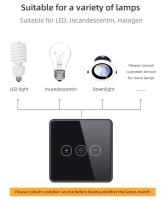 China Glomarket Tuya Wifi Smart Switch Wireless Glass Crystal Panel Touch Wall Smart Switch Dimmer Wi-fi Light For Smart Home for sale