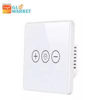 China Glomarket Tuya Wifi Smart Switch Wireless Glass Crystal Panel Touch Wall Smart Switch Dimmer Wi-fi Light For Smart Home for sale