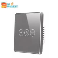 China Glomarket Tuya Wifi Smart Switch Wireless Glass Crystal Panel Touch Wall Smart Switch Dimmer Wi-fi Light For Smart Home for sale