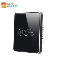 China Glomarket Tuya Wifi Smart Switch Wireless Glass Crystal Panel Touch Wall Smart Switch Dimmer Wi-fi Light For Smart Home for sale