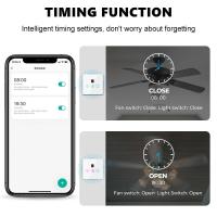 China Glomarket Tuya Wifi Fan Light Switch Touch 3 In 1 Switch 5 Speed Adjustment Ceiling Fan Switch For Alexa Google Home for sale