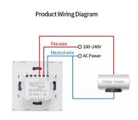China Glomarket Smart Home Remote Voice Control Touch Panel Water Heater Switch Tuya Wireless Wifi Boiler Switch for sale